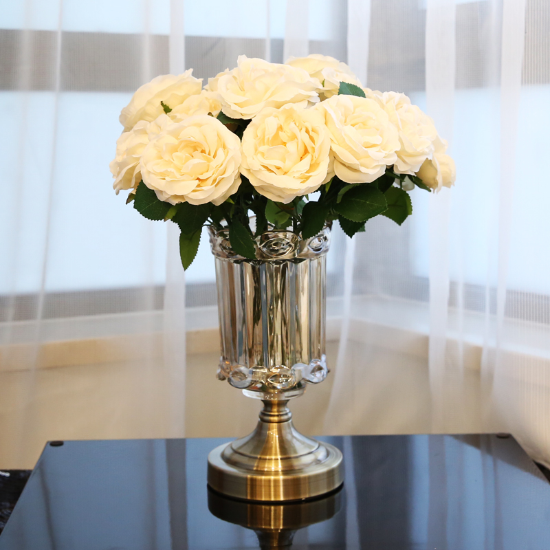 Купить Цветочная ваза 新古典欧式样板间样板房客厅家居软装饰品摆件 玻璃花瓶花器摆设 Kisstyle в ...