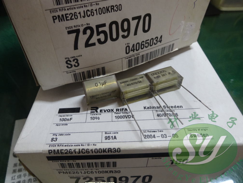 RIFA PME261 0.1uf/1000v-/500V~ u1 100nf 104全新PME261JC6100K