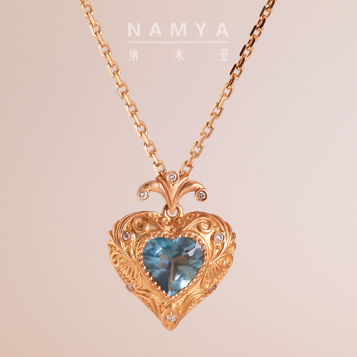 NAMYA 18k海蓝宝项链：闪耀你的夏日风情，珠宝界的璀璨新星 -颈饰-淘宝百科网