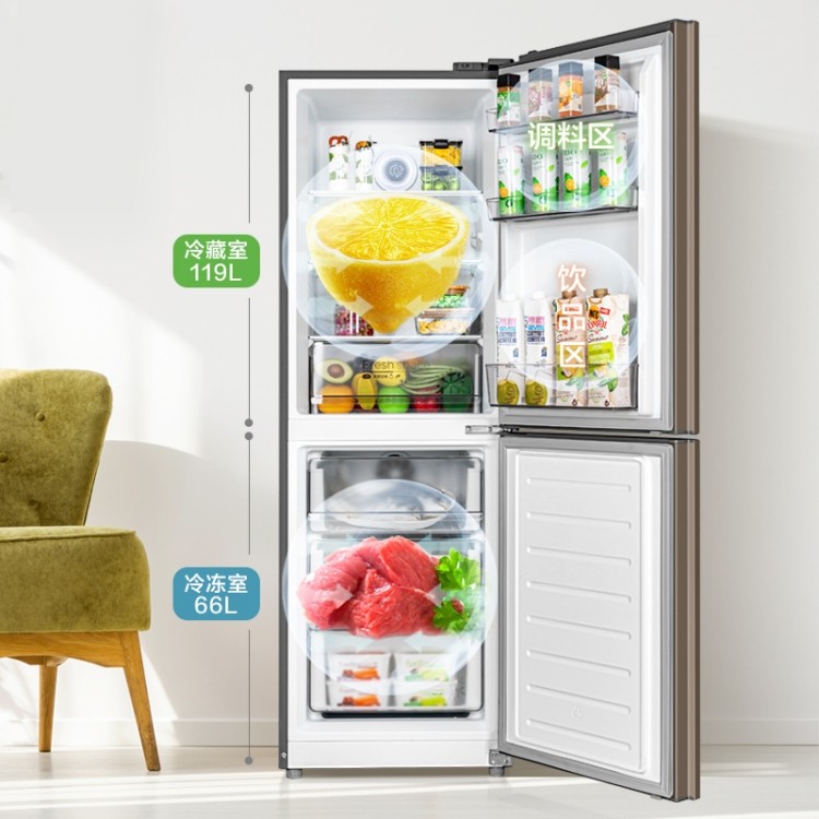 美的BCD-185WM(E)冰箱：租房党必备！风冷无霜+超省电，小户型也能装下大幸福！-其它日用家电-淘宝好物网