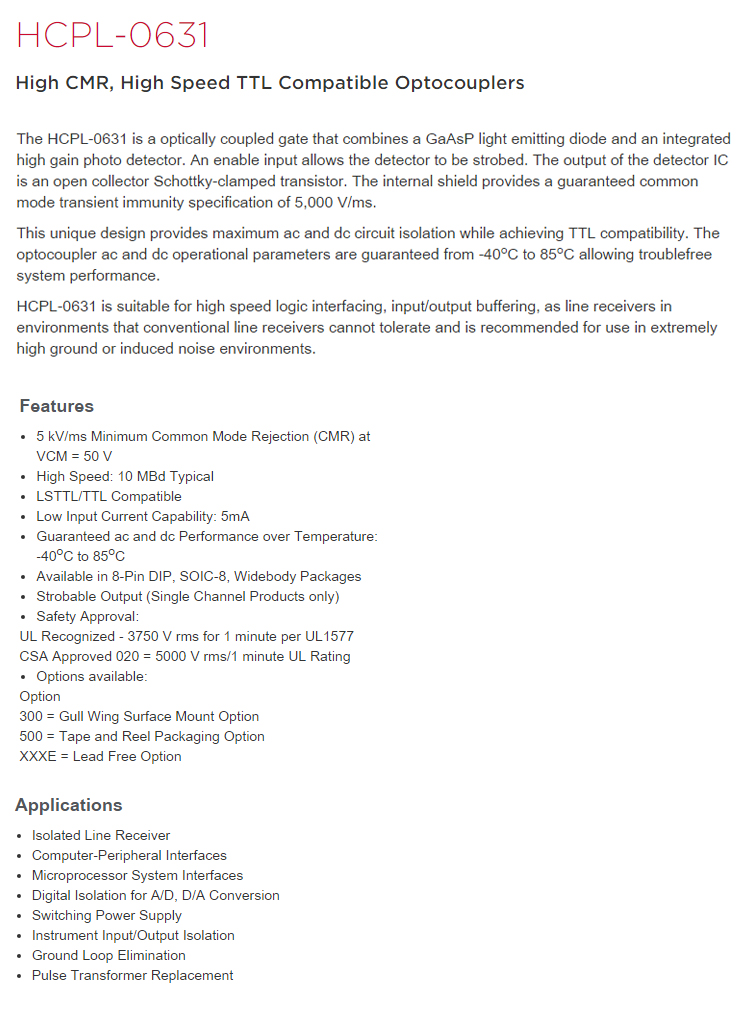 原装正品 贴片 HCPL-0631-500E SOP-8 光耦合器 逻辑门-阿里巴巴