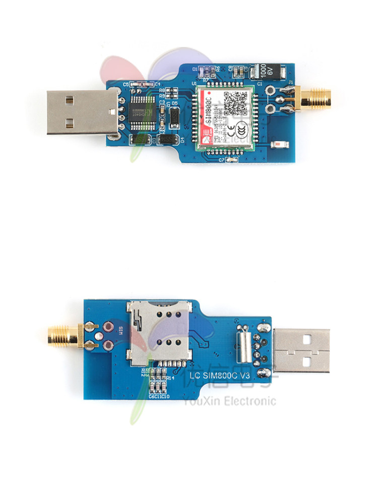 【优信电子】USB转GSM模块 四频GSM/GPRS SIM800C带蓝牙 短信收发-阿里巴巴