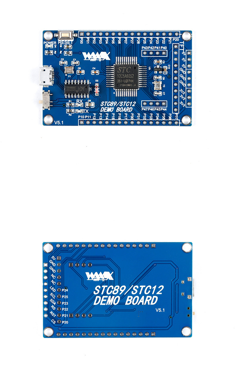 STC12核心板 STC12C5A60S2 51单片机系统/开发/学习板 双串口-阿里巴巴