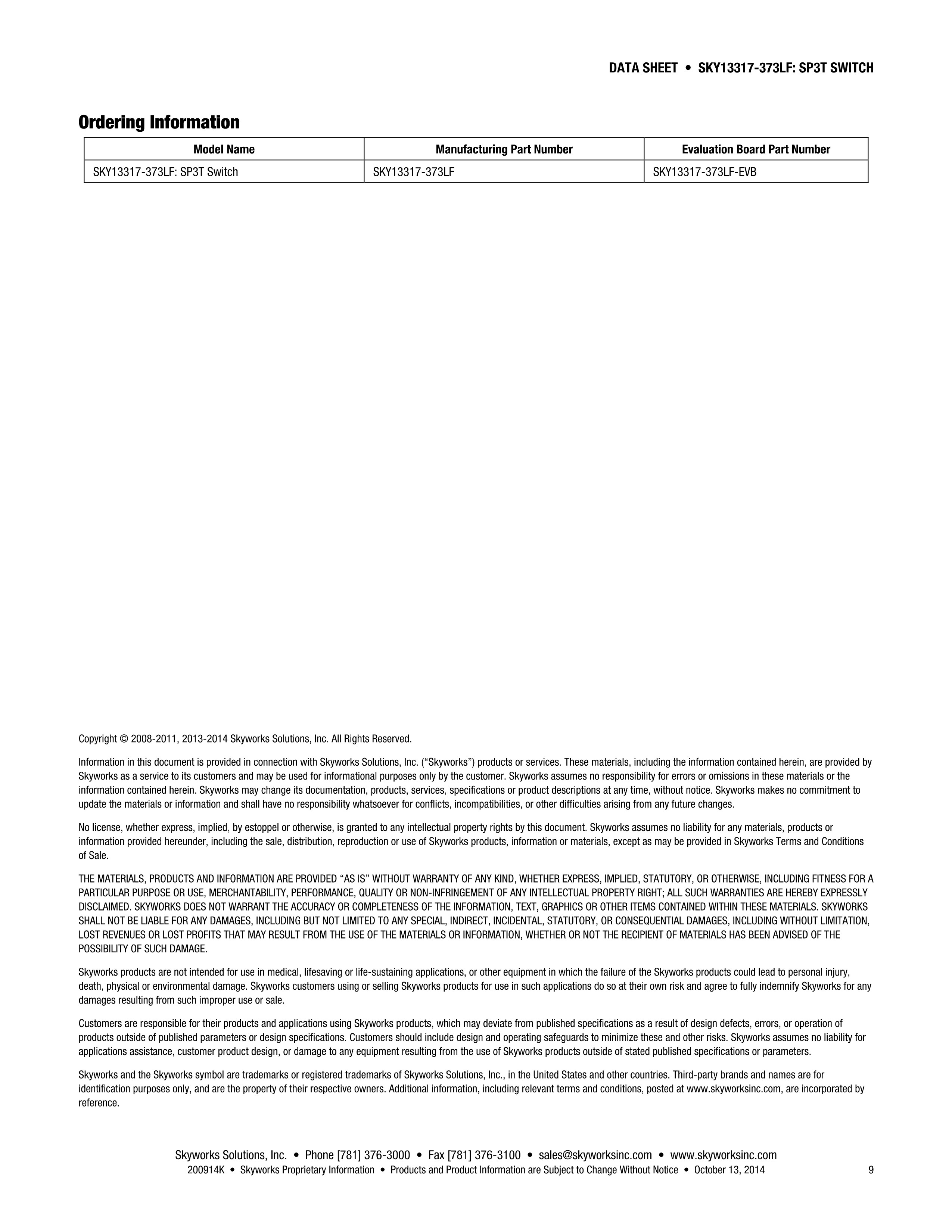 原装 SKY13317-373LF DFN-8 单刀三掷（SP3T）RF开关芯片-阿里巴巴