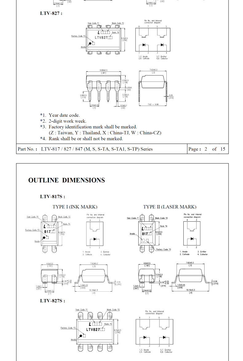 全新原装 LTV-827S-TA1/SOP-8 光电晶体管输出光电耦合器芯片-阿里巴巴