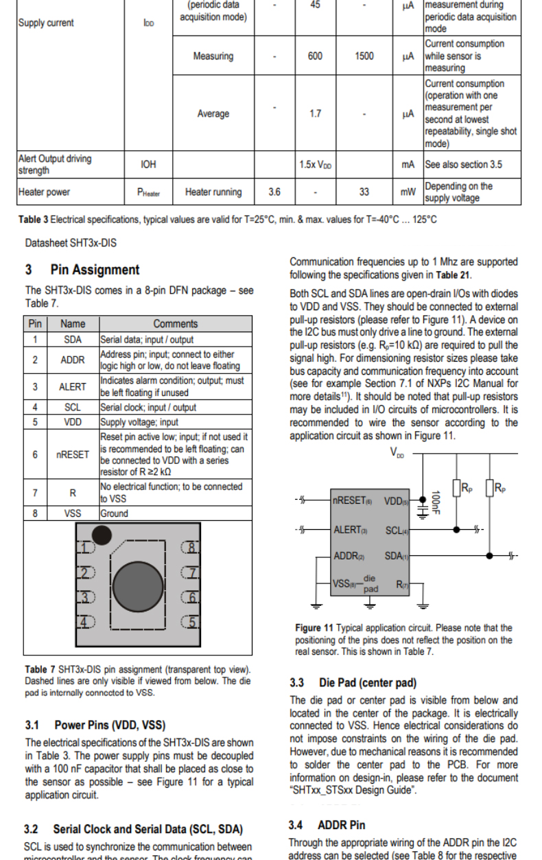 SHT35-DIS-B2.5KS 湿度0%RH~100%RH 温湿度传感器 现货_温(湿)度传感器_维库电子市场网