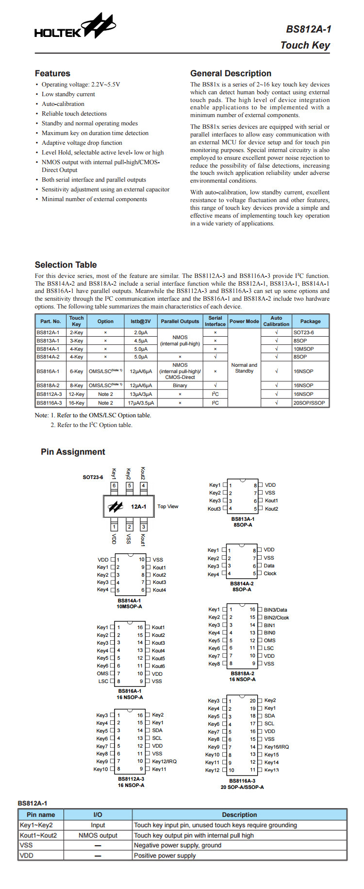 原装正品 贴片 BS812A-1 SOT23-6 双按键电容触摸检测芯片-阿里巴巴
