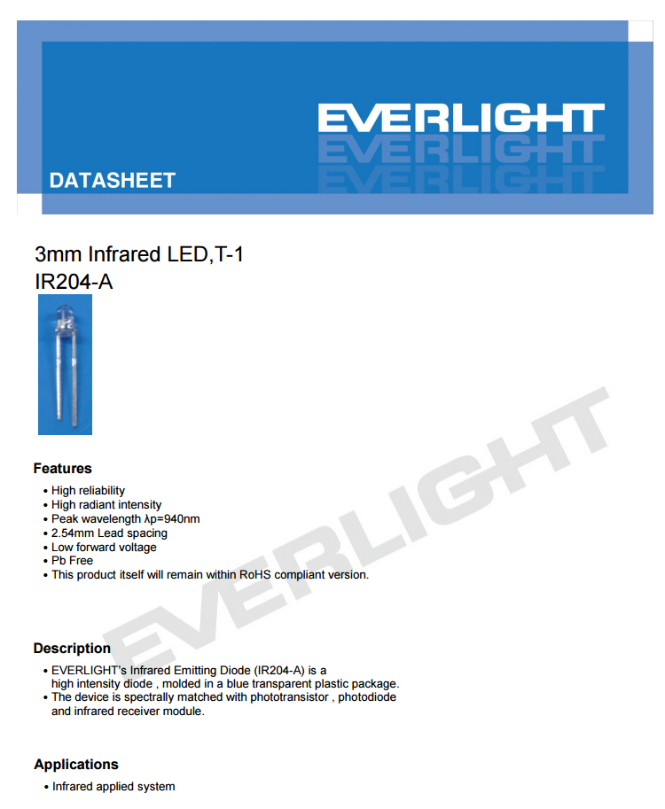 原装正品 直插 IR204-A-L IR204C-A-L PT204-6B 3mm发射管 接收管-阿里巴巴