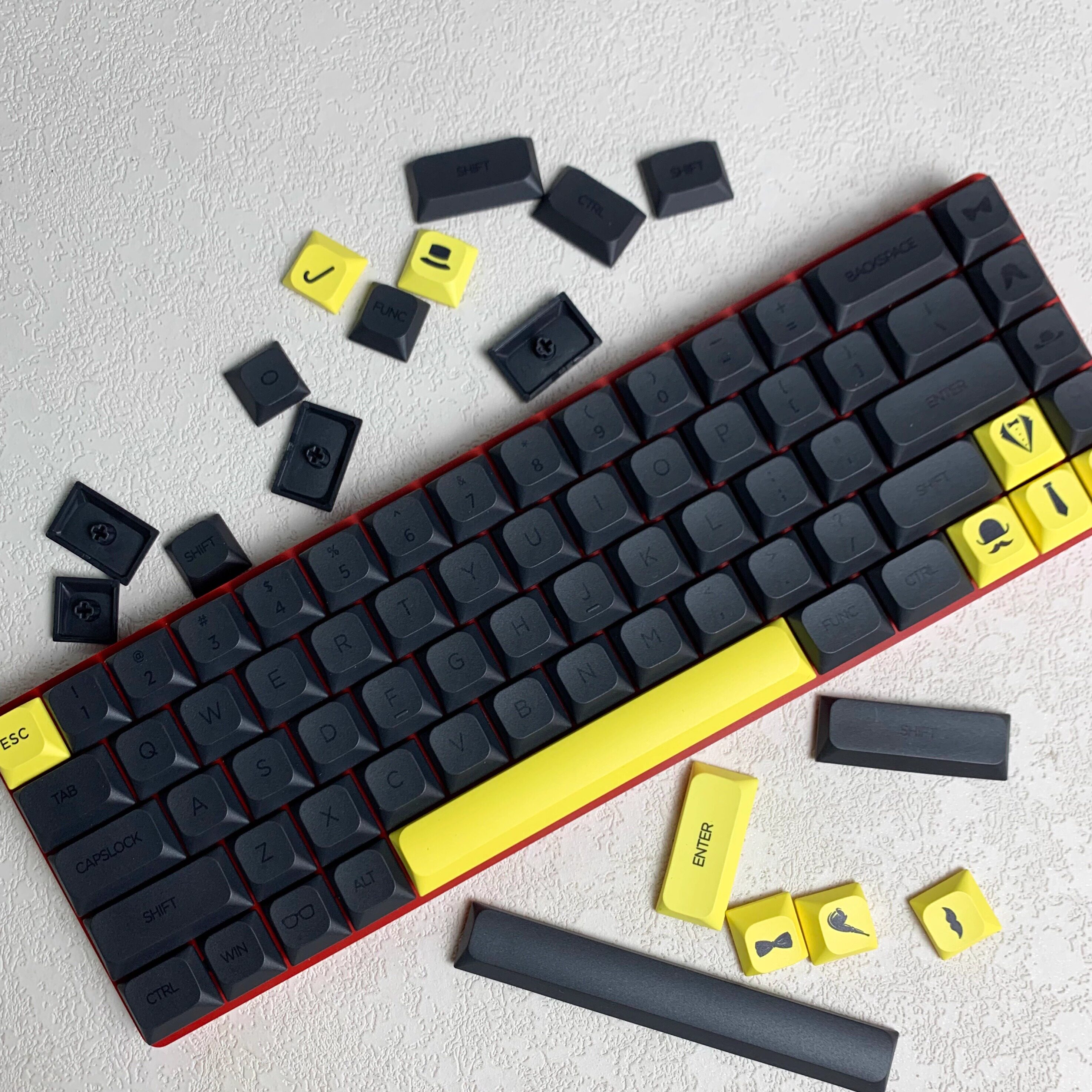 Dndkb key king technology jwa ultra-thin low-axis black same-engraved ...