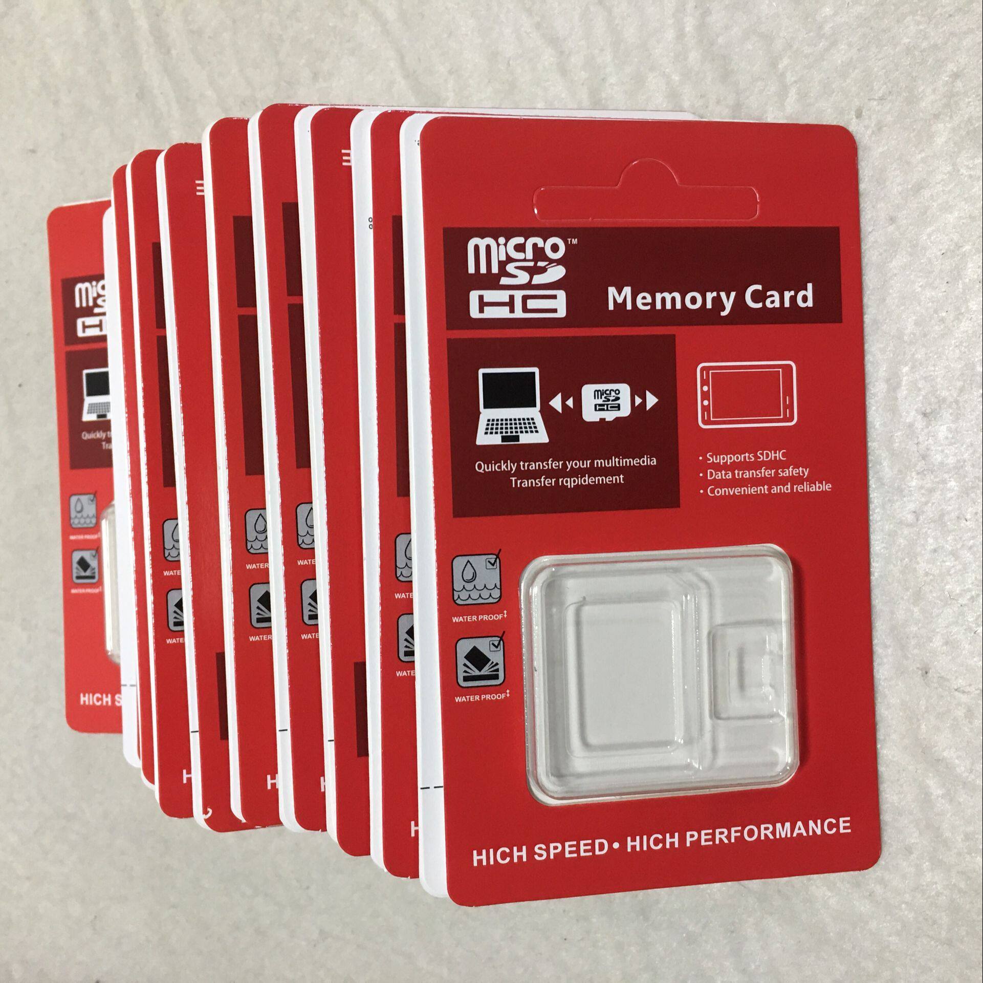 Neutral dual-sim tf+sd memory card packaging box, red ab design, ready ...