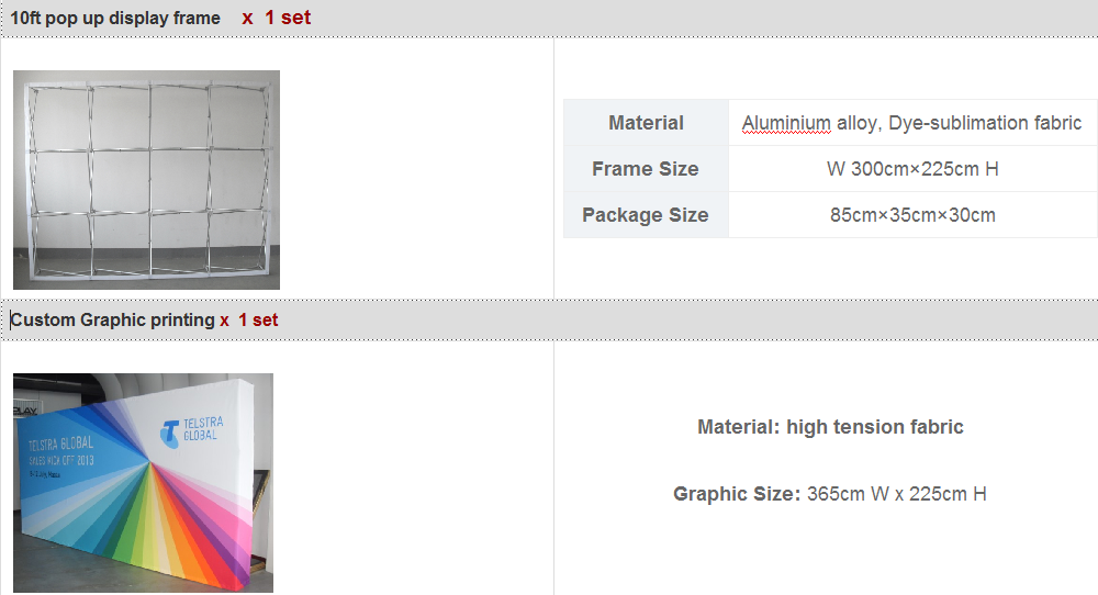 Купить Стенд Unbranded 10ft Custom Fabric Trade Show Display Back Wall ...