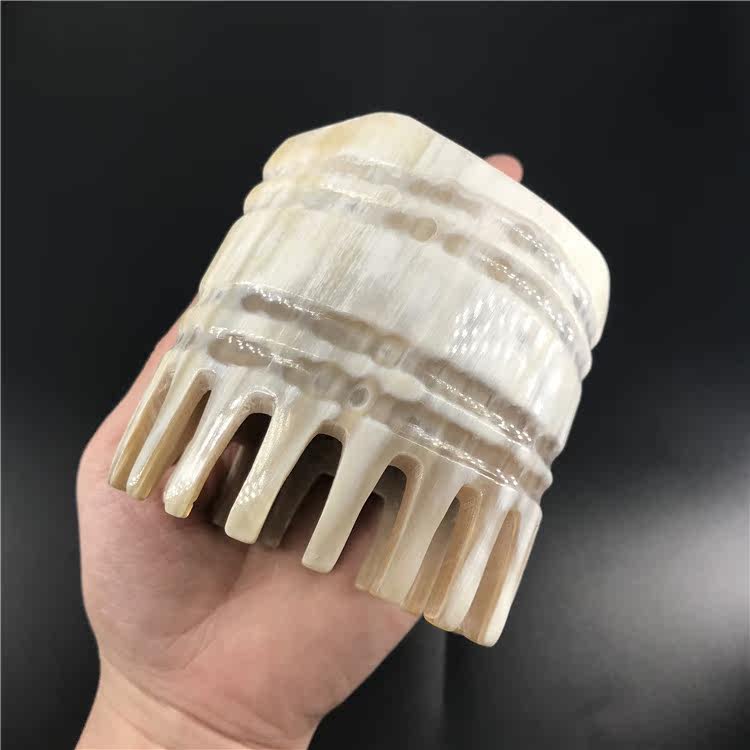 Natural Horn Comb Massage Comb Hair Comb Scratch Comb Health Meridian ...