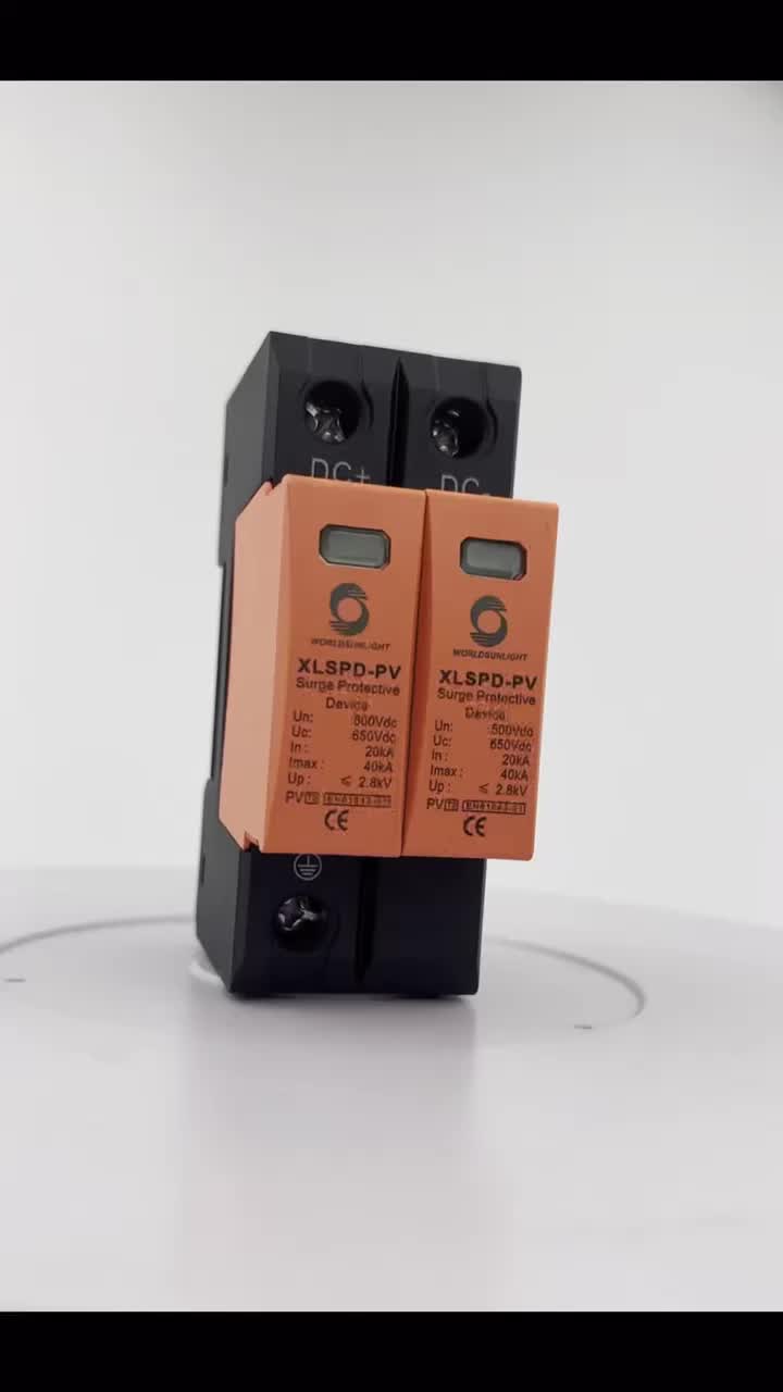 Xlspd-pv Ce Tuv Solar Pv 20ka-40ka 2pole 2p Dc 500v 600v 800v 1000v Dps Surge Protector Arrester ...