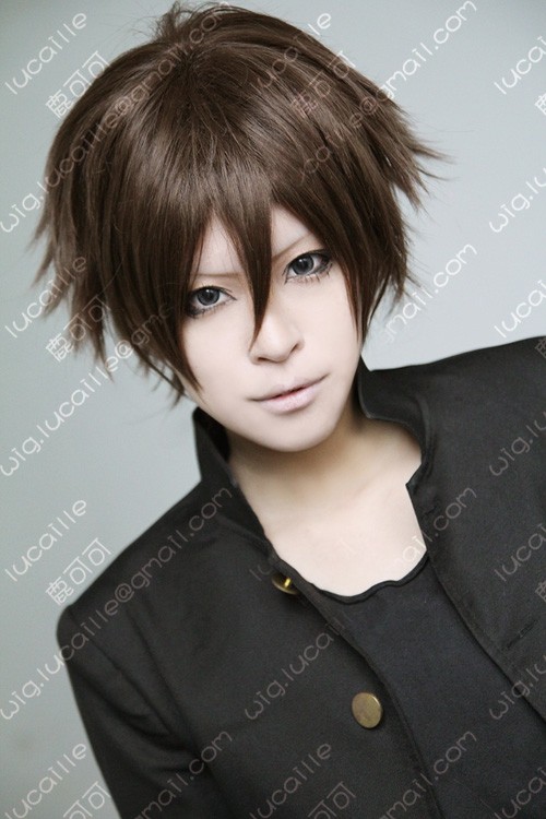 Hyouka Oreki Houtarou Short Burnt Umber Cosplay Party Wig_lucaille wig