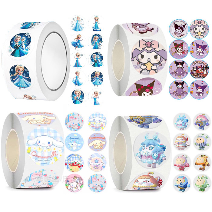 Princess elsa's curly stickers, egg party kuromi cartoon peripheral ...