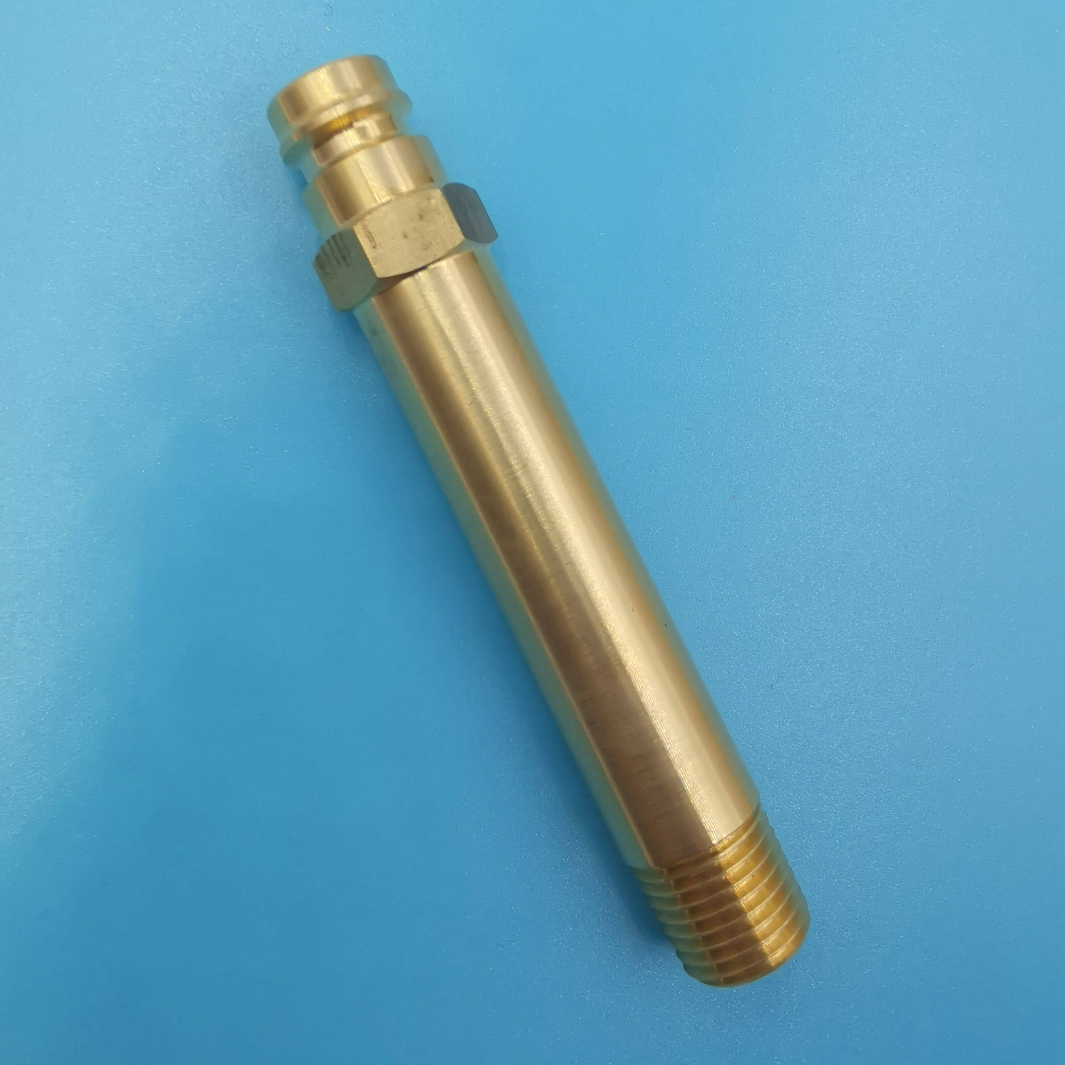 HASCO模具快速接头Z90/13/1/4PT-100加长水嘴2分延长杆纯铜国产