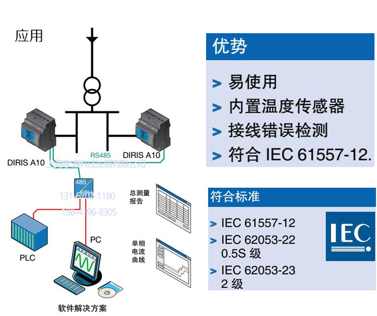 法国溯高美SOCOMEC多功能电表DIRIS A10电力仪表48250010电网分析-阿里巴巴