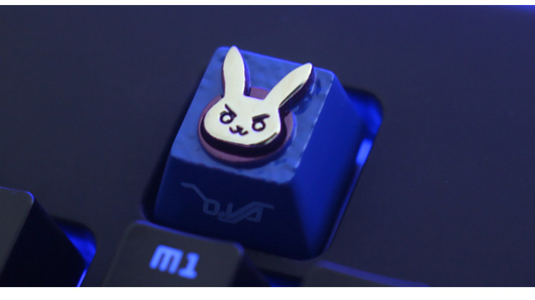 [USD 26.91] Mechanical keyboard embossed keycap translucent metal game ...