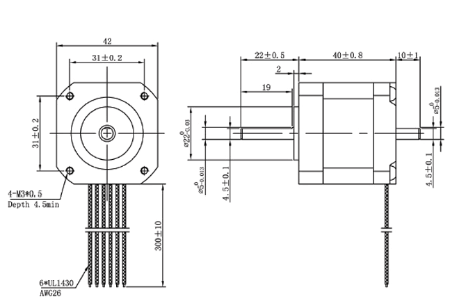 Shinano, Japan's new original motor 42 stepper motor Y07-43D1-4275 dual-axis six-wire