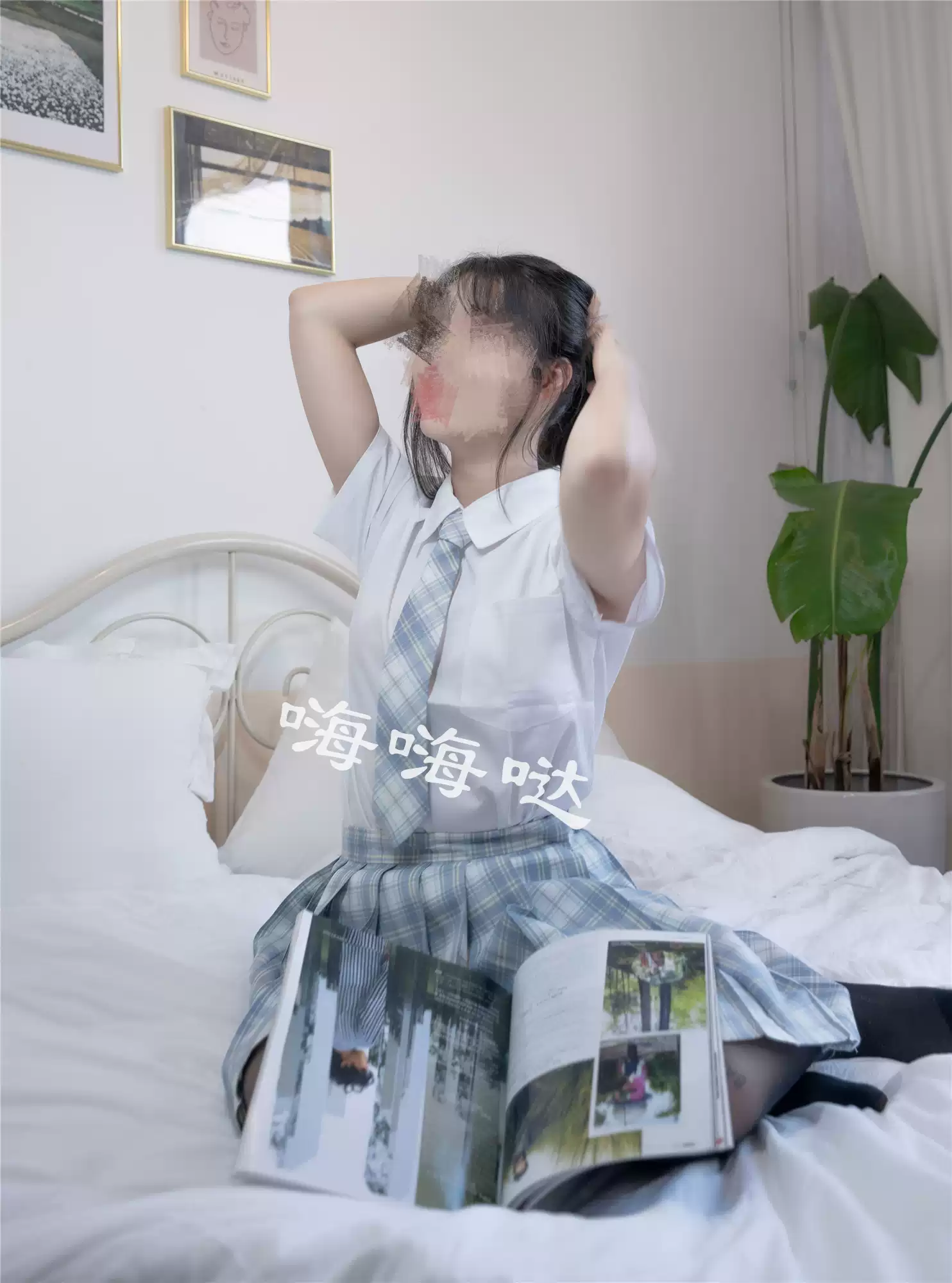 jk水手服情趣调教大码强制女装女仆jk伪娘变装自缚拘束防脱金属链