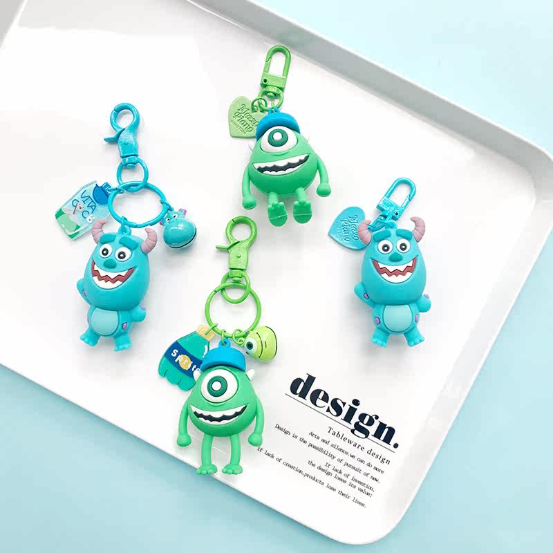 Big Eye Boy Keychain Cute School Bag Creative Headphone Pendant Car ...