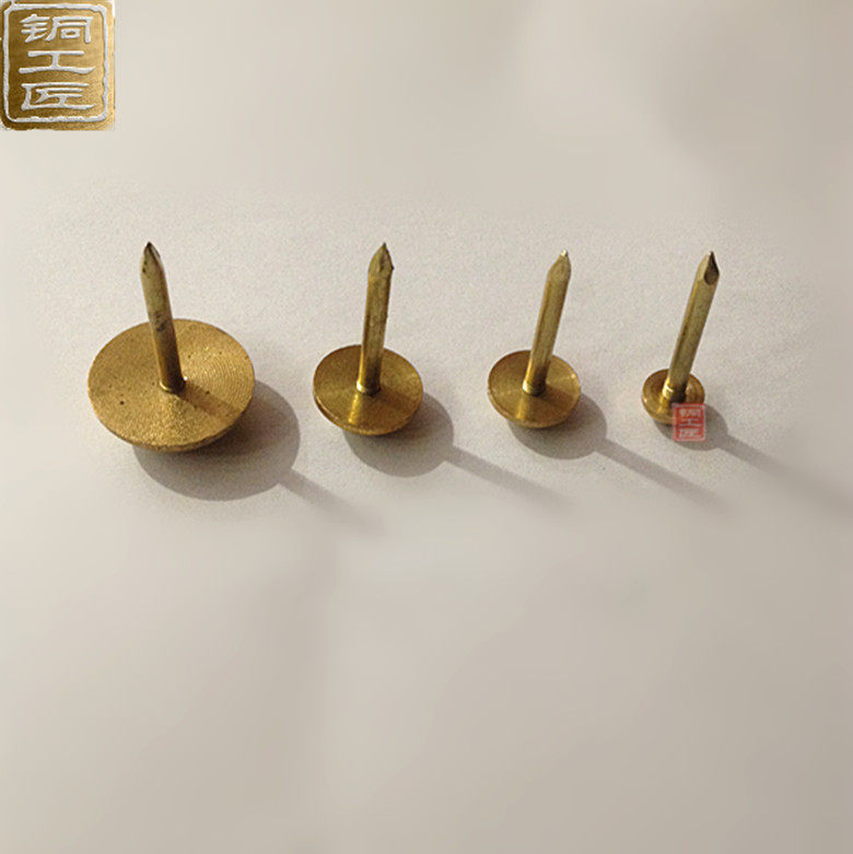 Chinese style pure copper rivet solid cap brass decorative nail copper ...