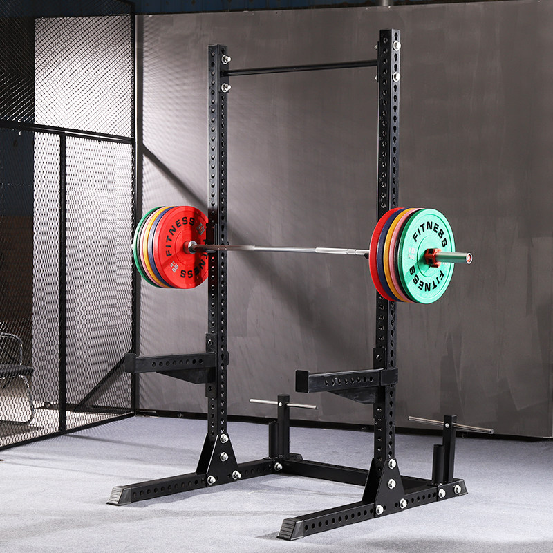 Half-frame squat rack, barbell bench press rack combination: a home gym ...