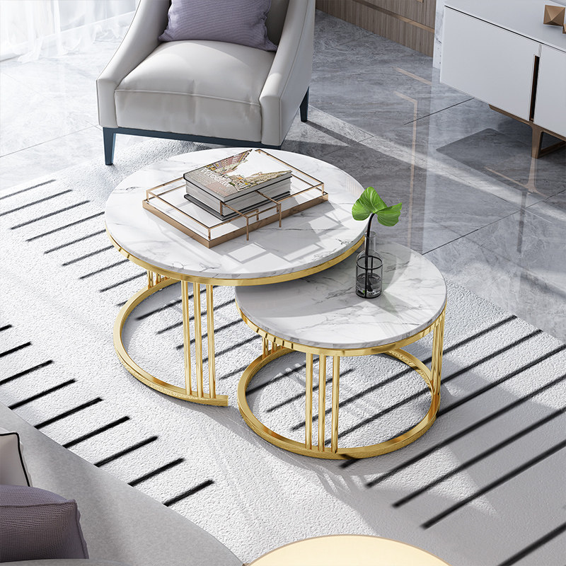 Buy Nordic Marble Small coffee table modern simple ins small living ...