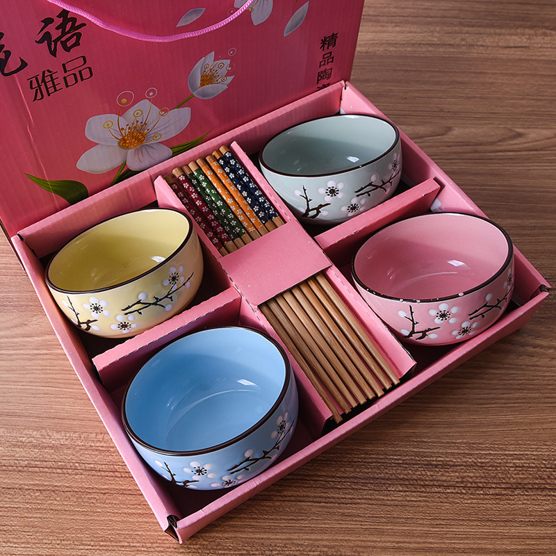 Bowl set gift box three-piece fresh-keeping bowl set gift bowl set ...