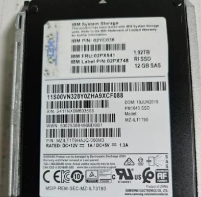 IBM 02PX541 02YC036 1.92TB 12Gb SAS 2.5寸 V5000E V5030E 硬盘-Taobao