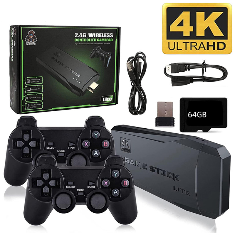 M8 Retro Game Stick 4K 10000 Games Portable Video Game Conso