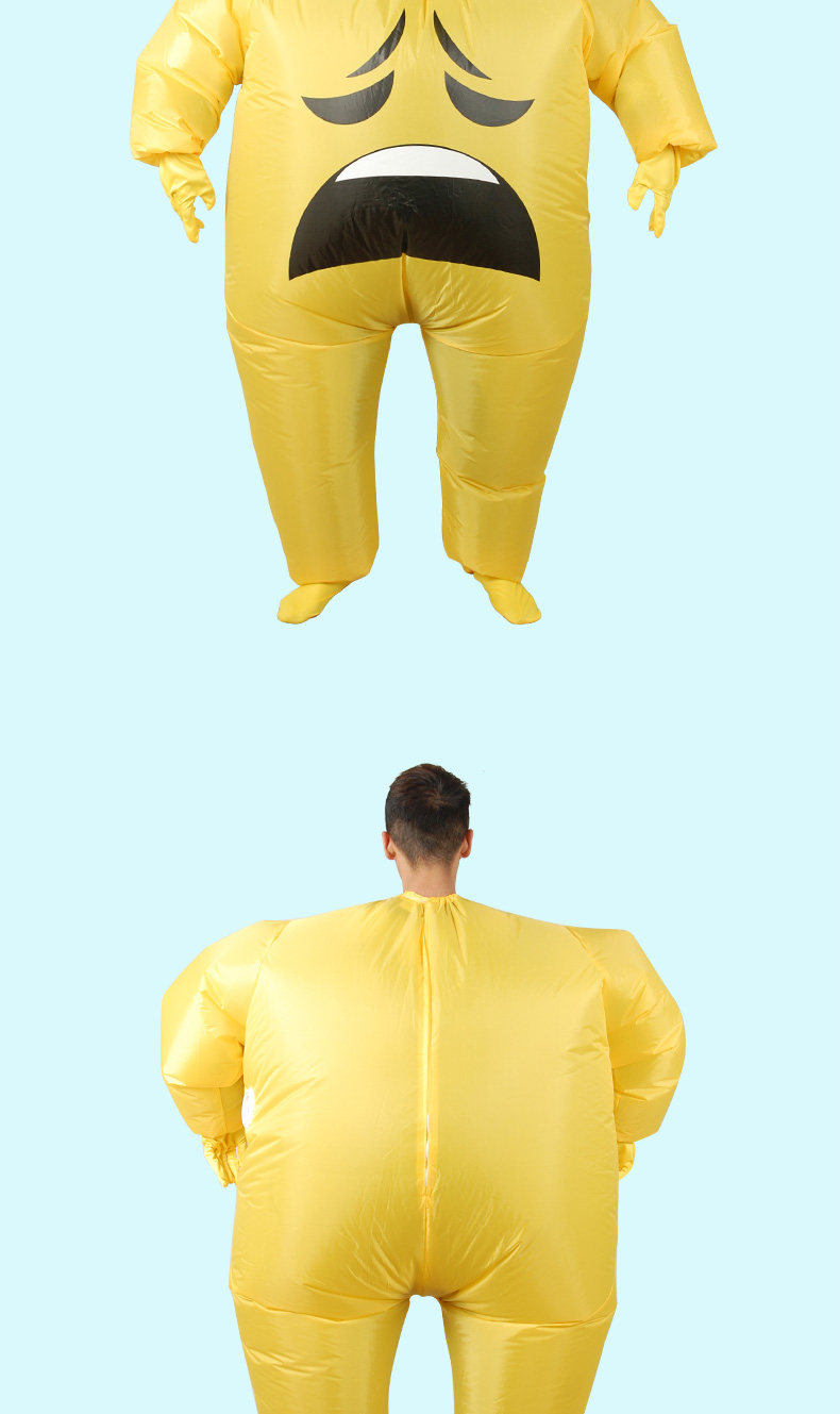 Inflatable Face Emoji Costume For Adult Cosplay Clothing Funny Smile ...