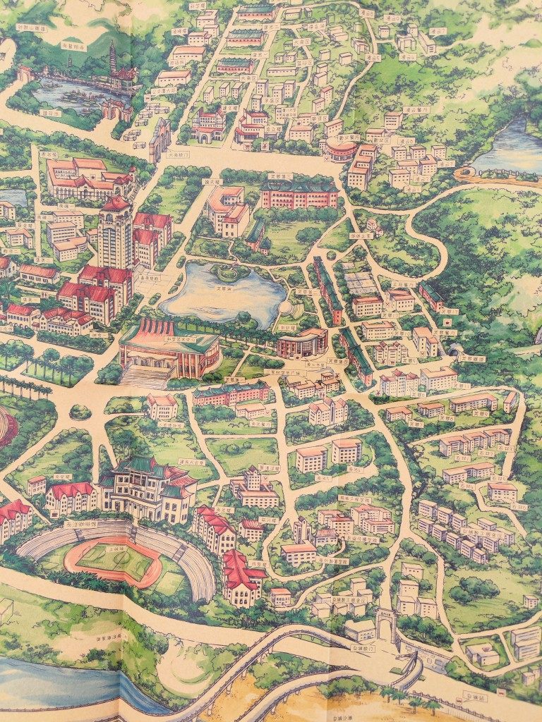 [USD 6.85] Xiamen University Map Hand-drawn Traffic Routes Xiamen ...