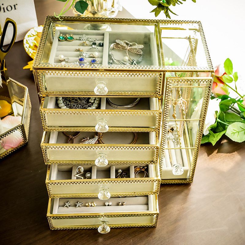 [USD 47.83] muji clear acrylic drawer jewelry storage box earrings stud ...