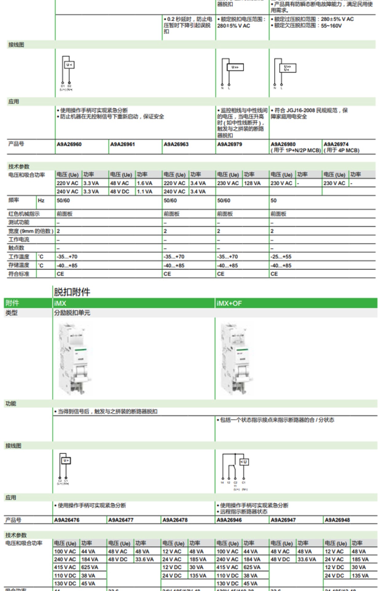 全新原厂 IC65断路器附件 IMX OF SD MN MSU分励辅助报警过压欠压-阿里巴巴