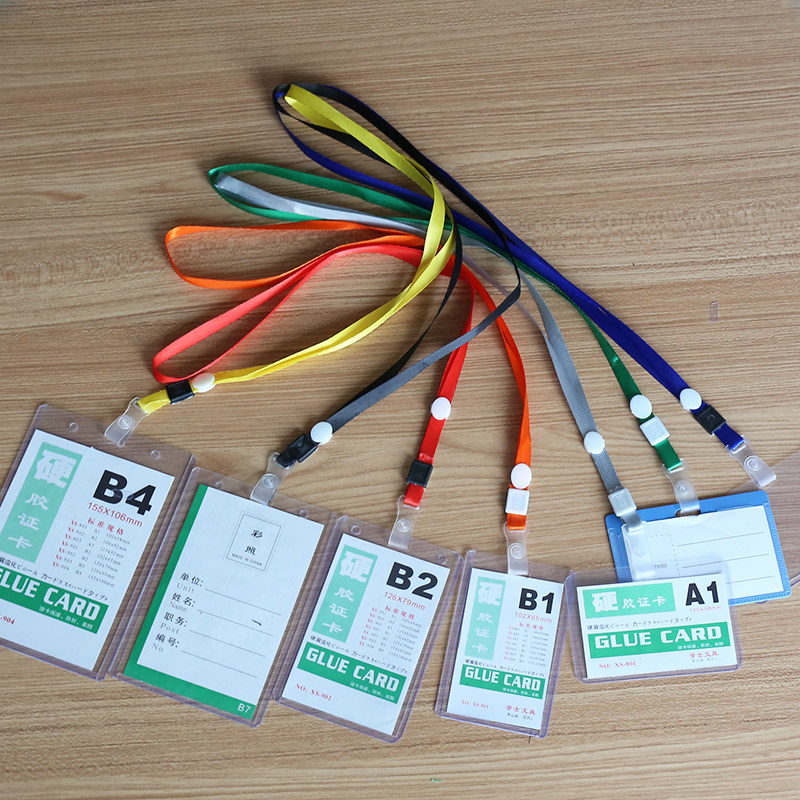 [USD 3.96] 1/15cm Work Permit Lanyard ID Card Sleeve with Factory Brand ...