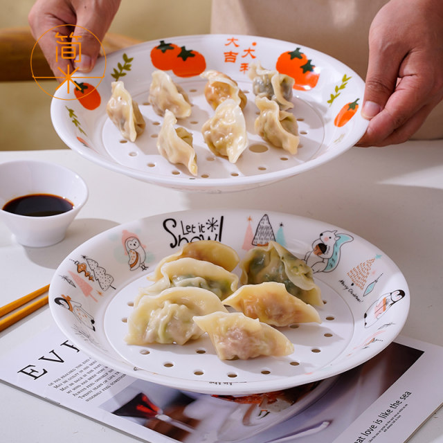 New dumpling tray drain double-layer plate for household dumplings ...
