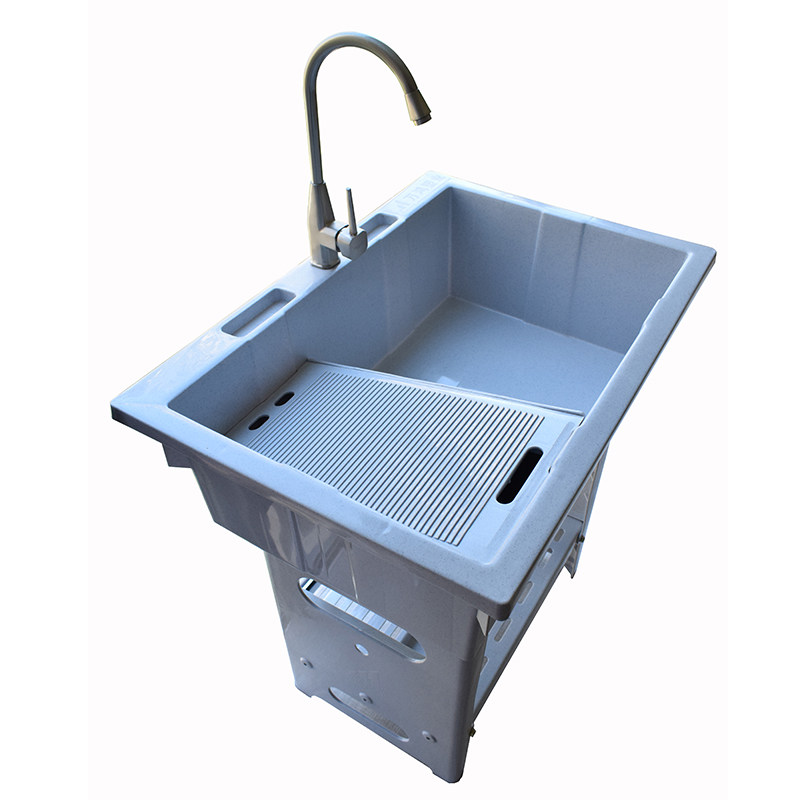 [USD 65.51] Plastic Laundry Sink with Rubber Board Balcony Home Washing ...