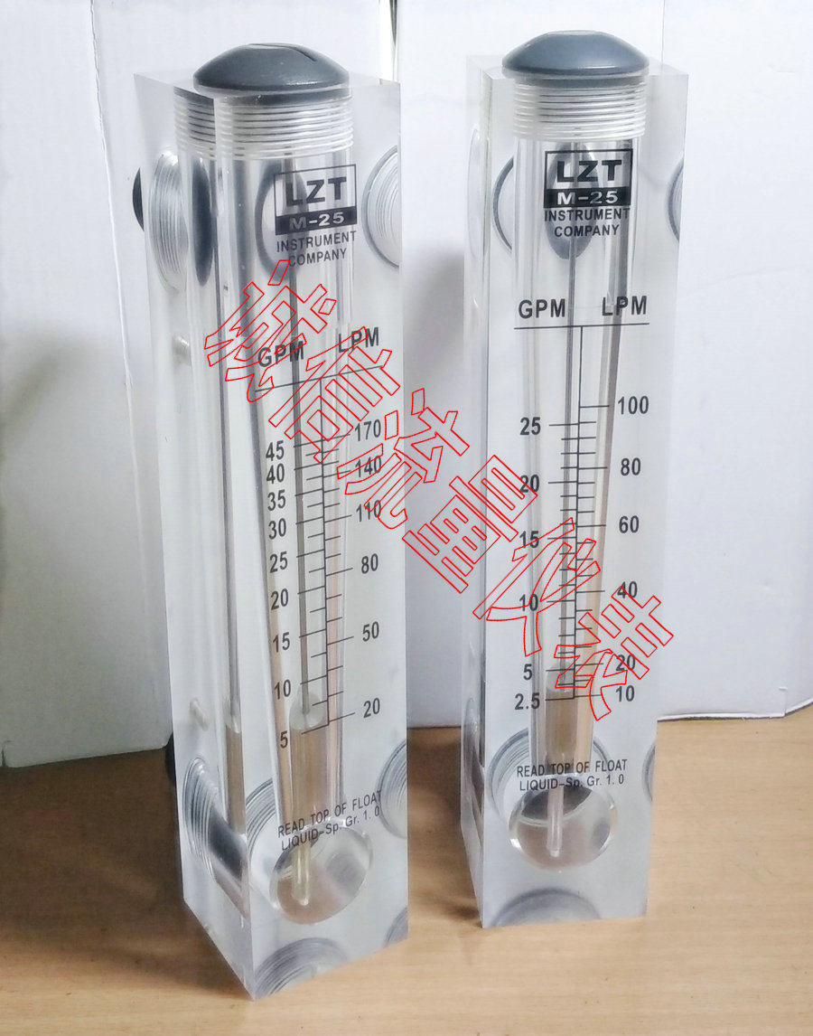 LZT-25 Panel Liquid Flow Meter 5~35GPM 30~130LPM Water Flow Meter
