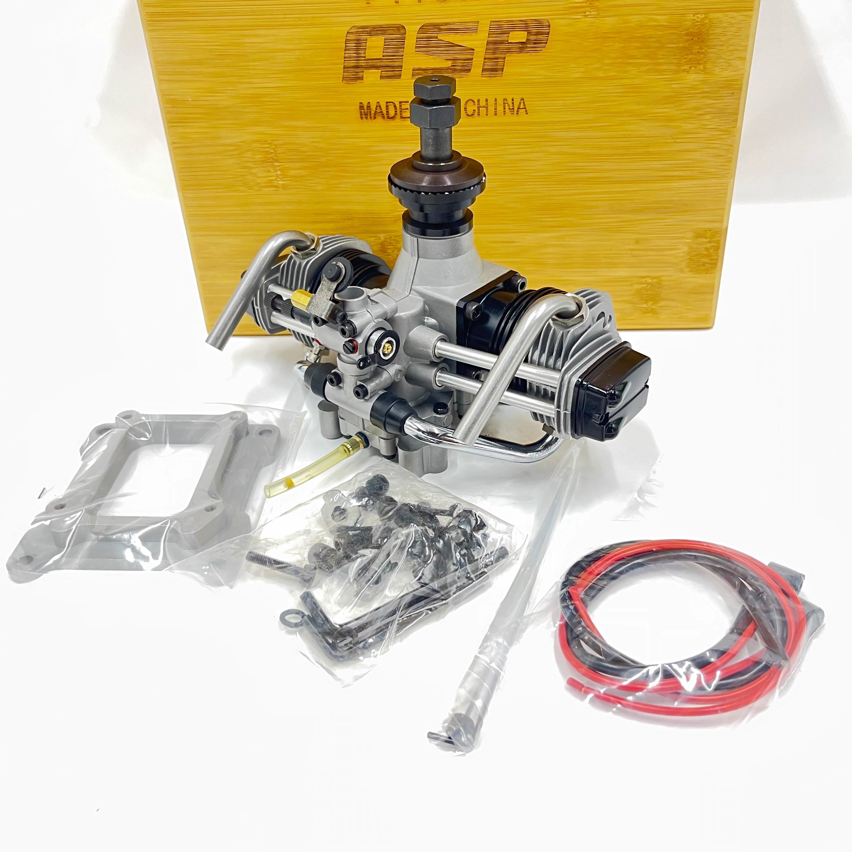 三葉ASP FT160AR 160級26CC雙缸四行程固定翼航模飛機甲醇引擎