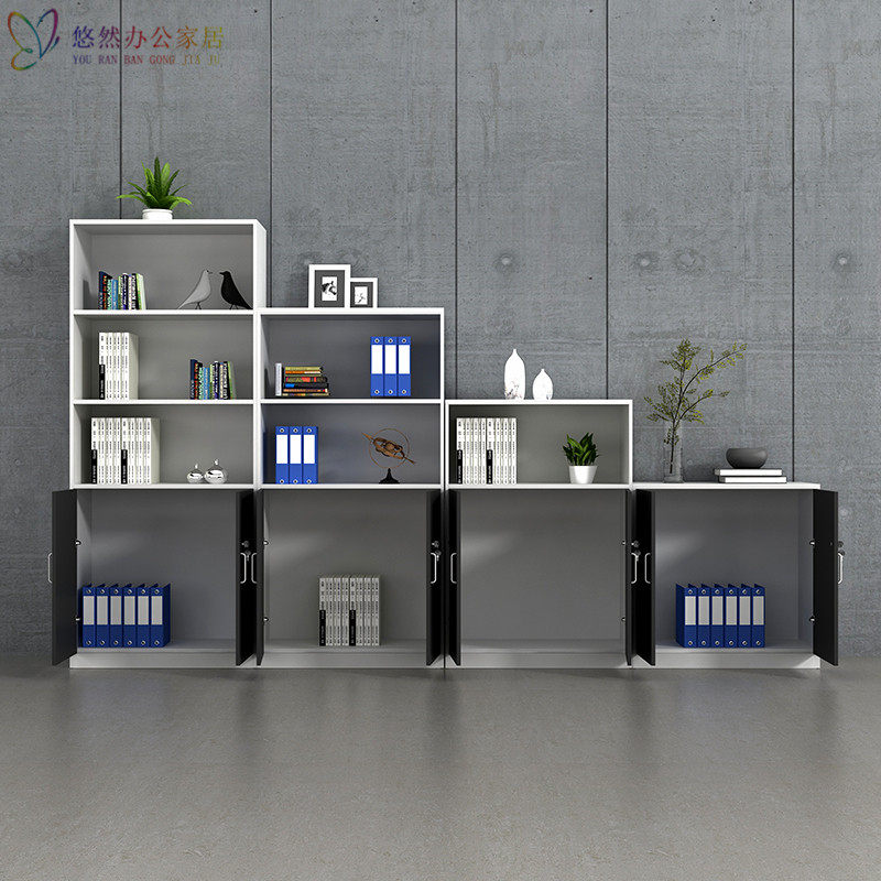 Office file cabinet wooden data cabinet with lock low cabinet storage ...