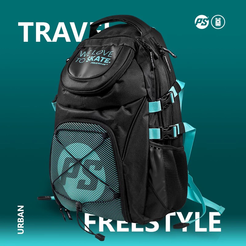 Powerslide roller skating backpack makes traveling worry-free, black ...