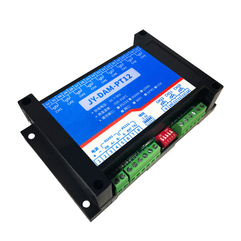 12-way thermal resistance PT100 PT1000 temperature acquisition module ...