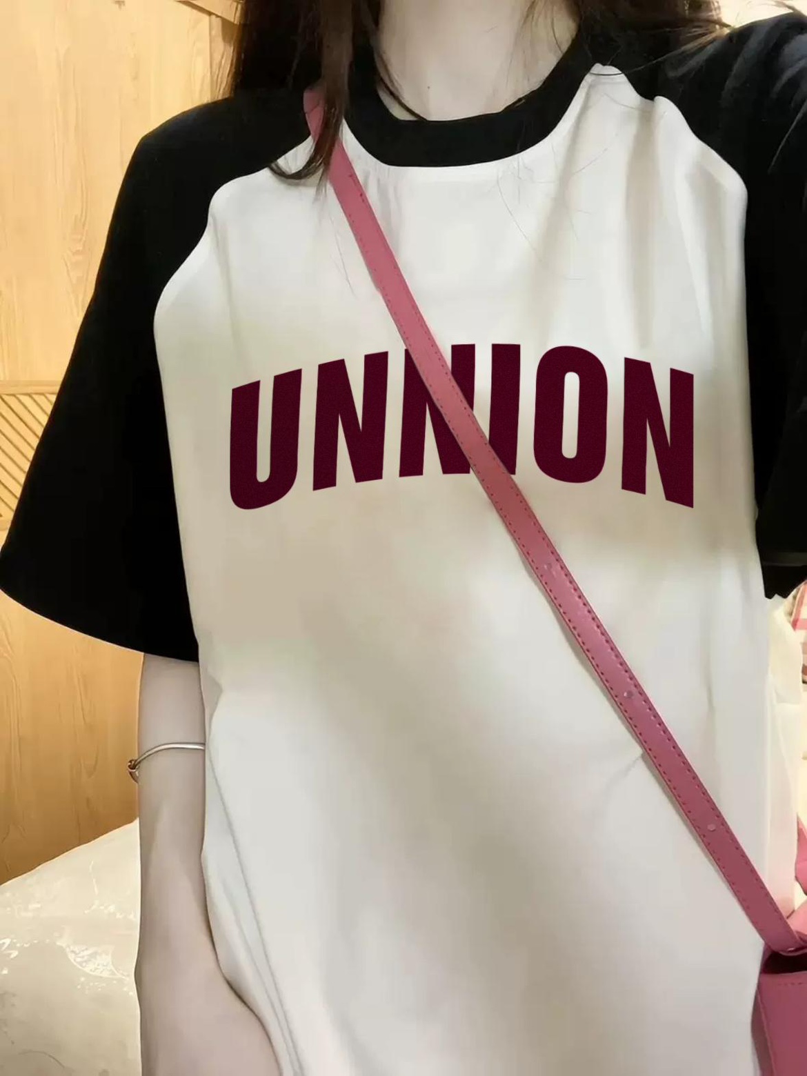 纯棉220克男女同款宽松版港风夏季拼接显瘦短袖t恤韩版潮ins上衣-Taobao