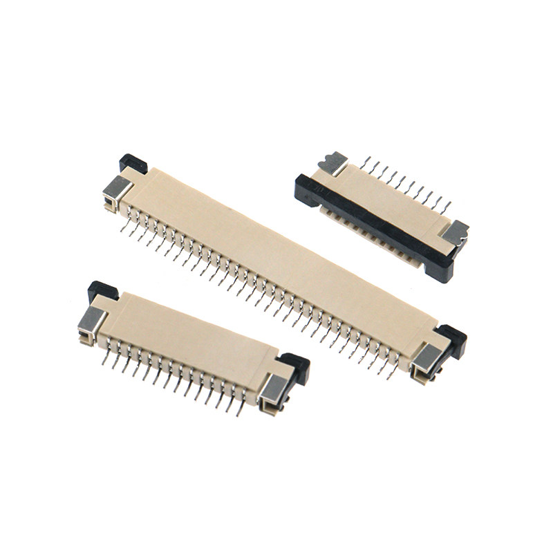 FFC/FPC连接器插座1.0mm抽屉抽拉上接40/30/20/22/12/10/8/6/4P-阿里巴巴