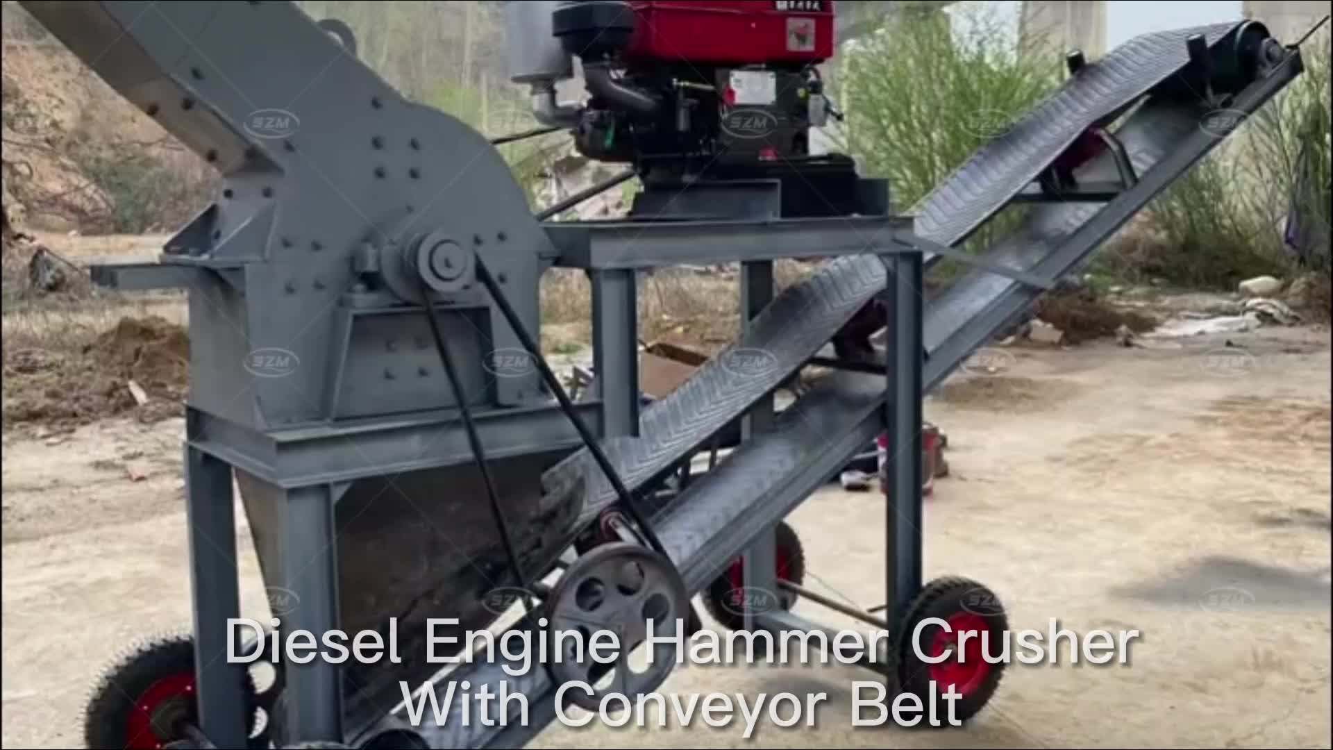 Small Mini Stone Rock Crusher Machine Pc600x400 Mobile Diesel Engine ...