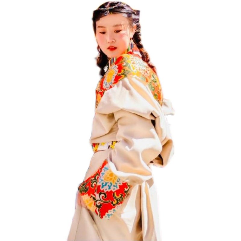 Large swing skirt Tibetan clothing Tibetan robe female spring new Tibet ...
