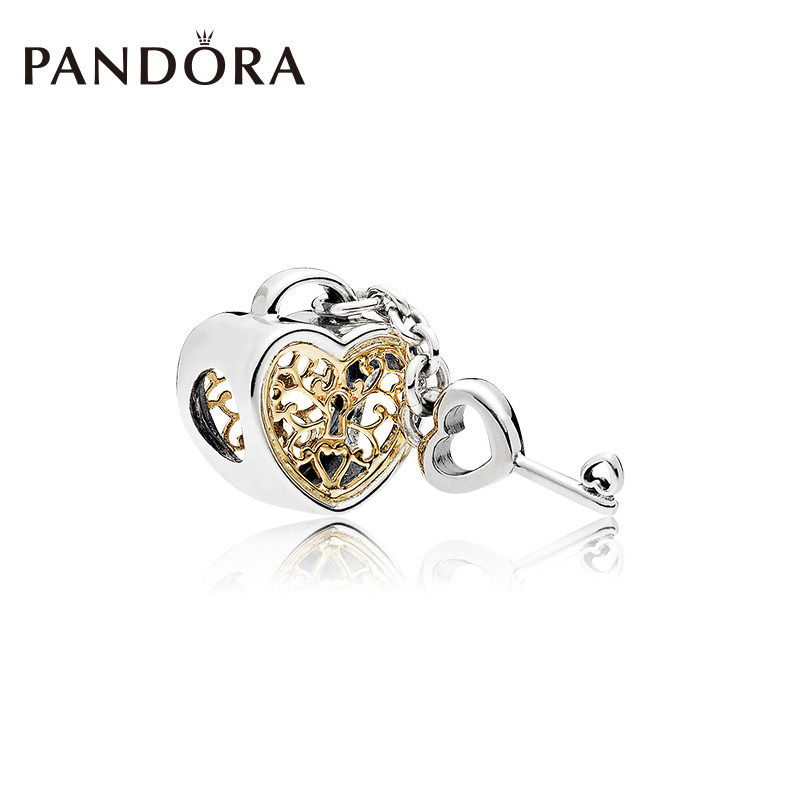 [USD 262.34] Pandora Pandora Heart Lock edging 925 silver s14k gold ...