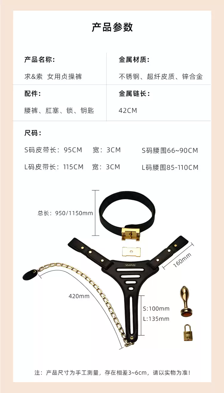 Nico商城女用贞操裤隐形外出禁欲sm贞操锁贞洁裤肛塞情趣另类工具-Taobao