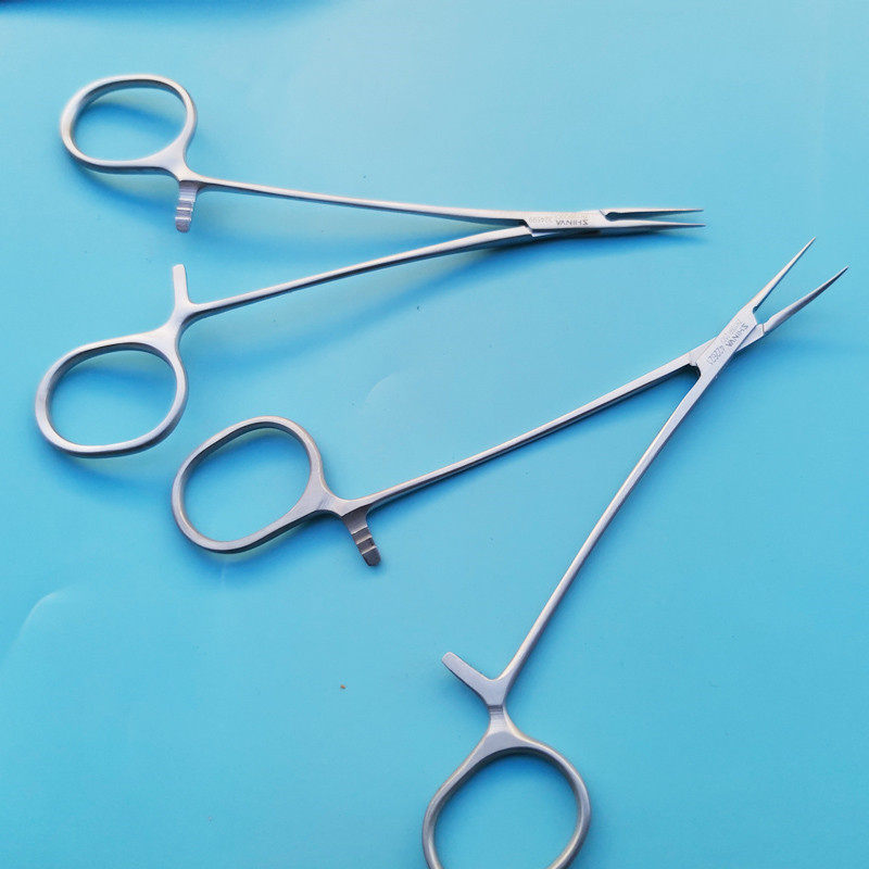 Shandong Xinhua pointed fine hemostatic forceps straight head elbow ...